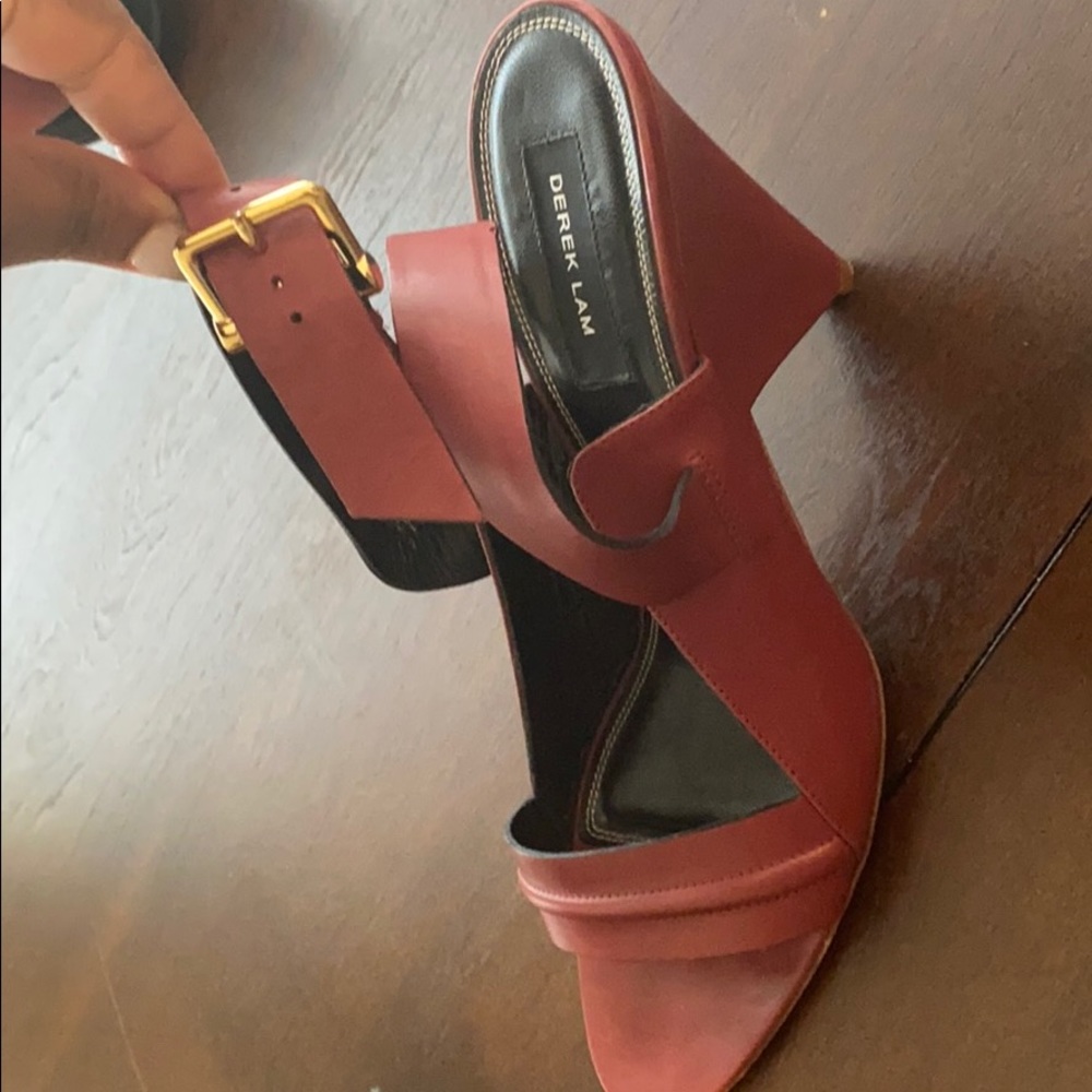 Derek Lam Cranberry Triangle Block Heels - Gem